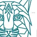 Lynx Wall Decal / Geometric Lynx Head Sticker / Lynx Face - Etsy