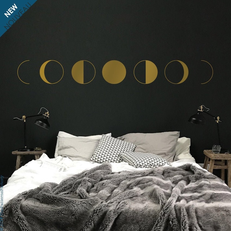 Moon Phases Wall Decal Moon Decal Moon Wall Sticker - Etsy