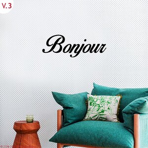 Bonjour Wall Decal - Pattern Decal - Front Door Bonjour Wall Sticker ...