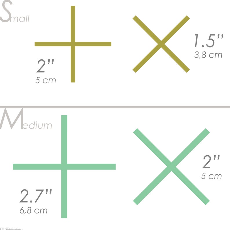 Cross Wall Decal - Cross Decal - Scandinavian Wall Sticker - Shape ...