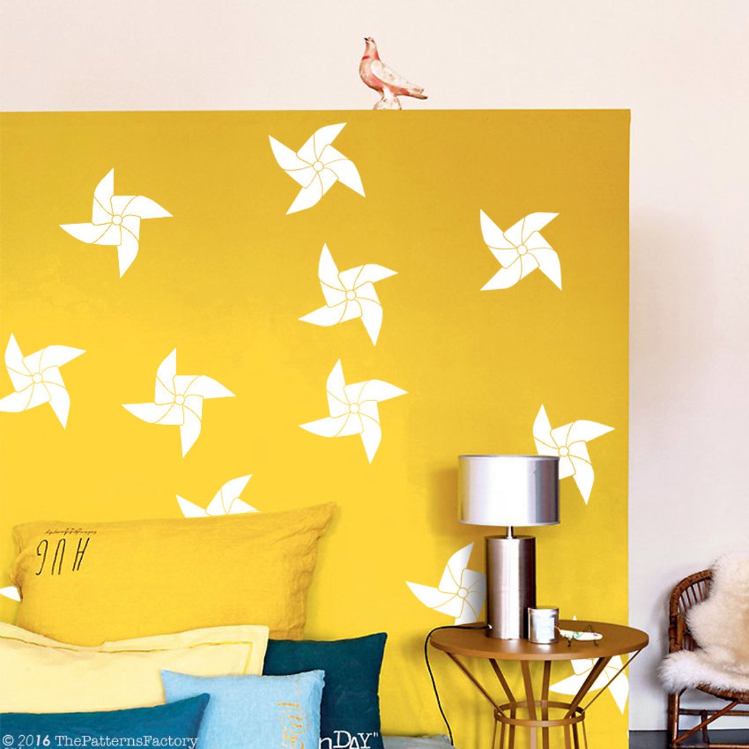 Pinwheel Wall Decals: Modern Kids Room Decor - Etsy