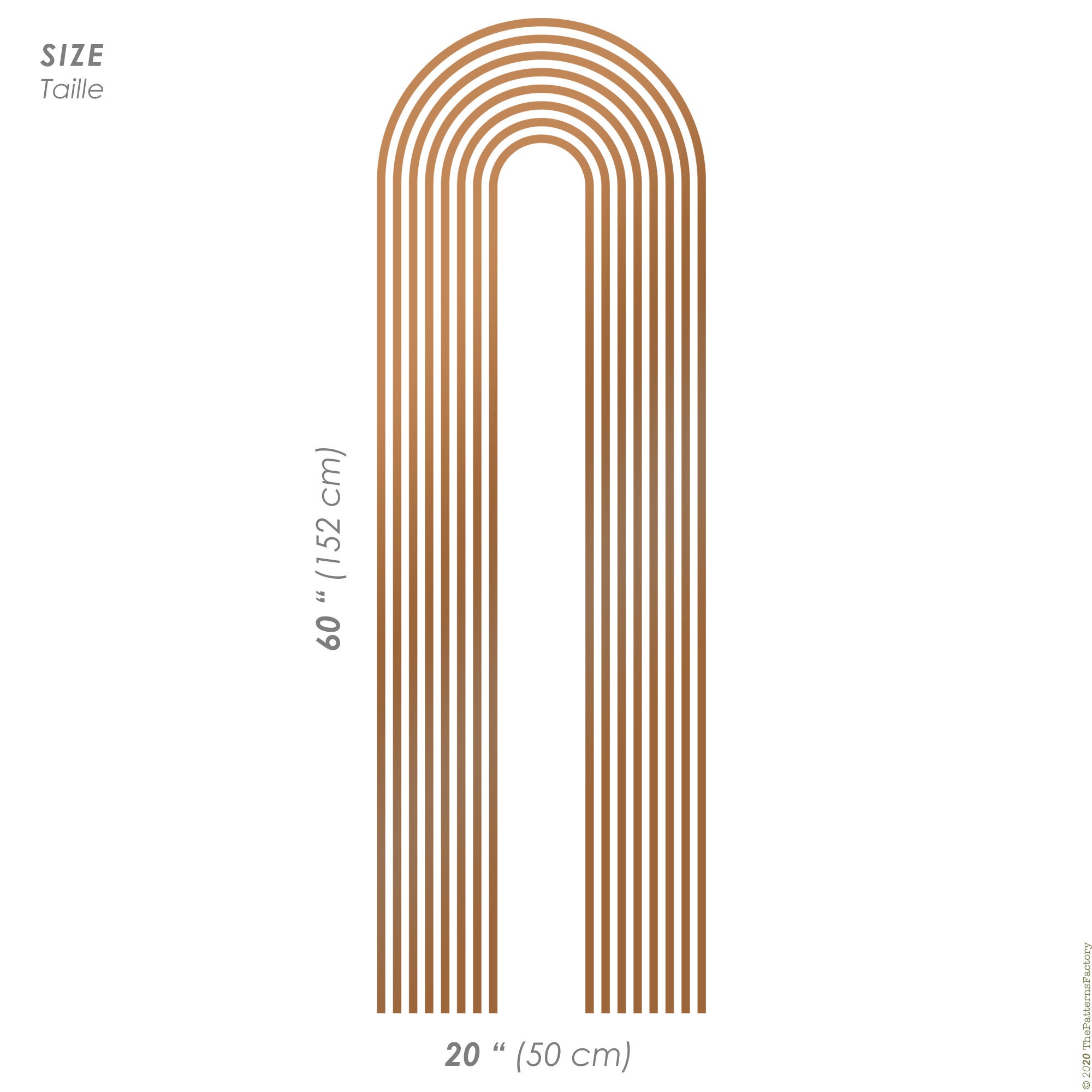 Big Outline Arch Wall Decal / Big Line Arch Sticker / Big Arch | Etsy