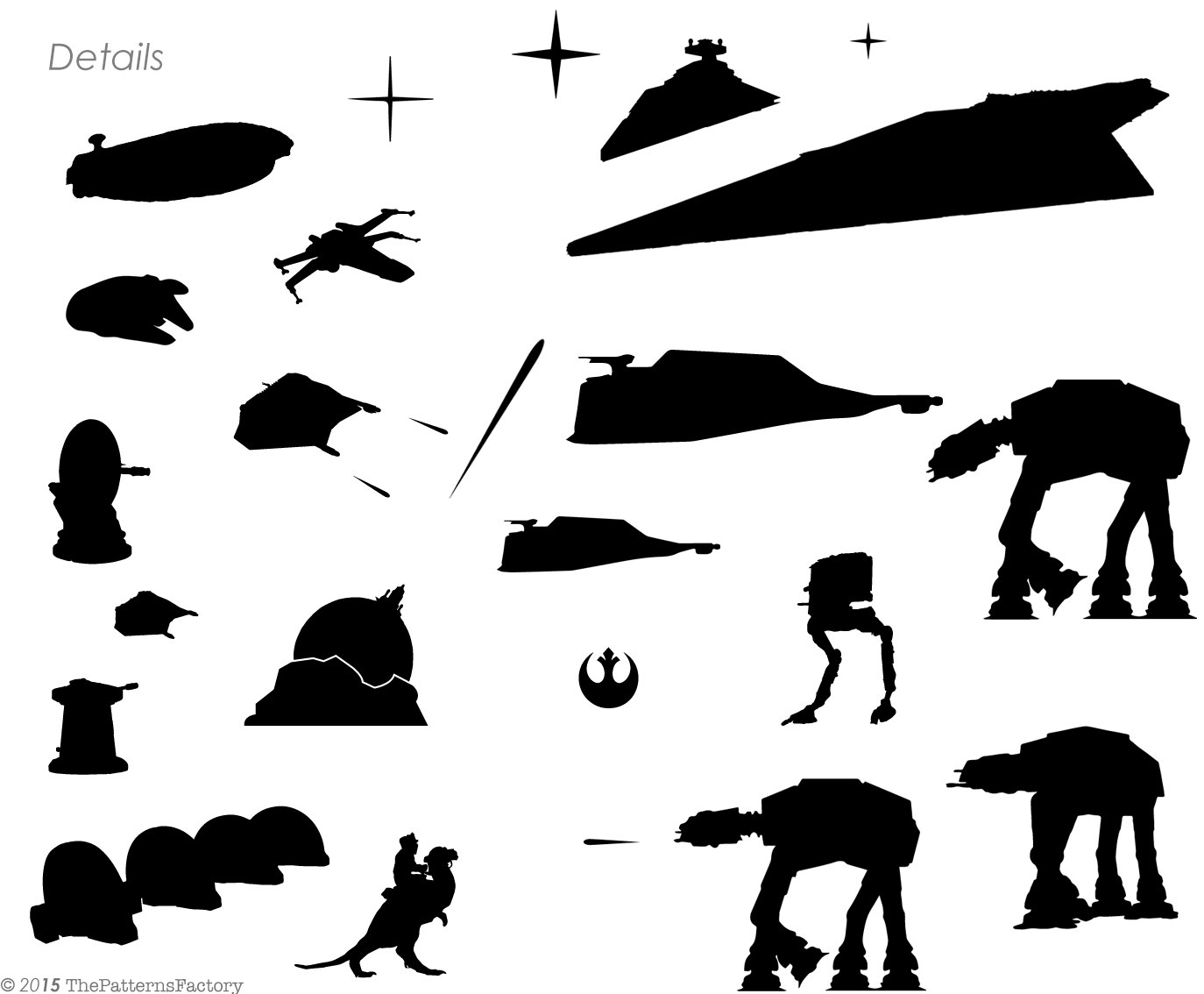 Star Wars Hoth Battle At-at Walkers Pattern Wall Decal - Etsy UK