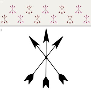 Triple Arrow Wall Decal / 3 Arrow Wall Sticker / 3 Tight Arrows Decal ...