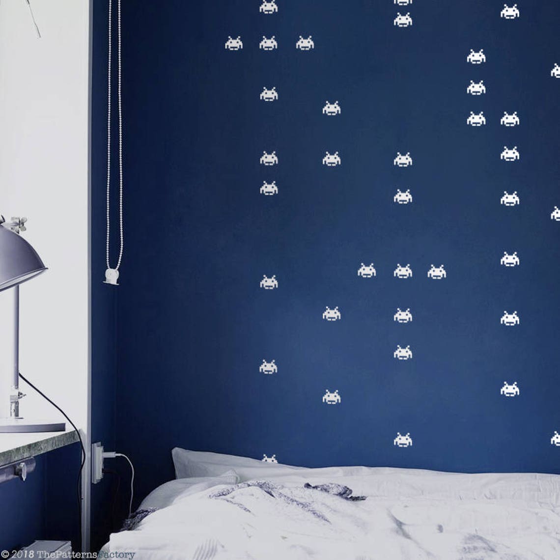 Space Invader Wall Decal / Geek Wall Sticker/ Pixel Art Decor - Etsy