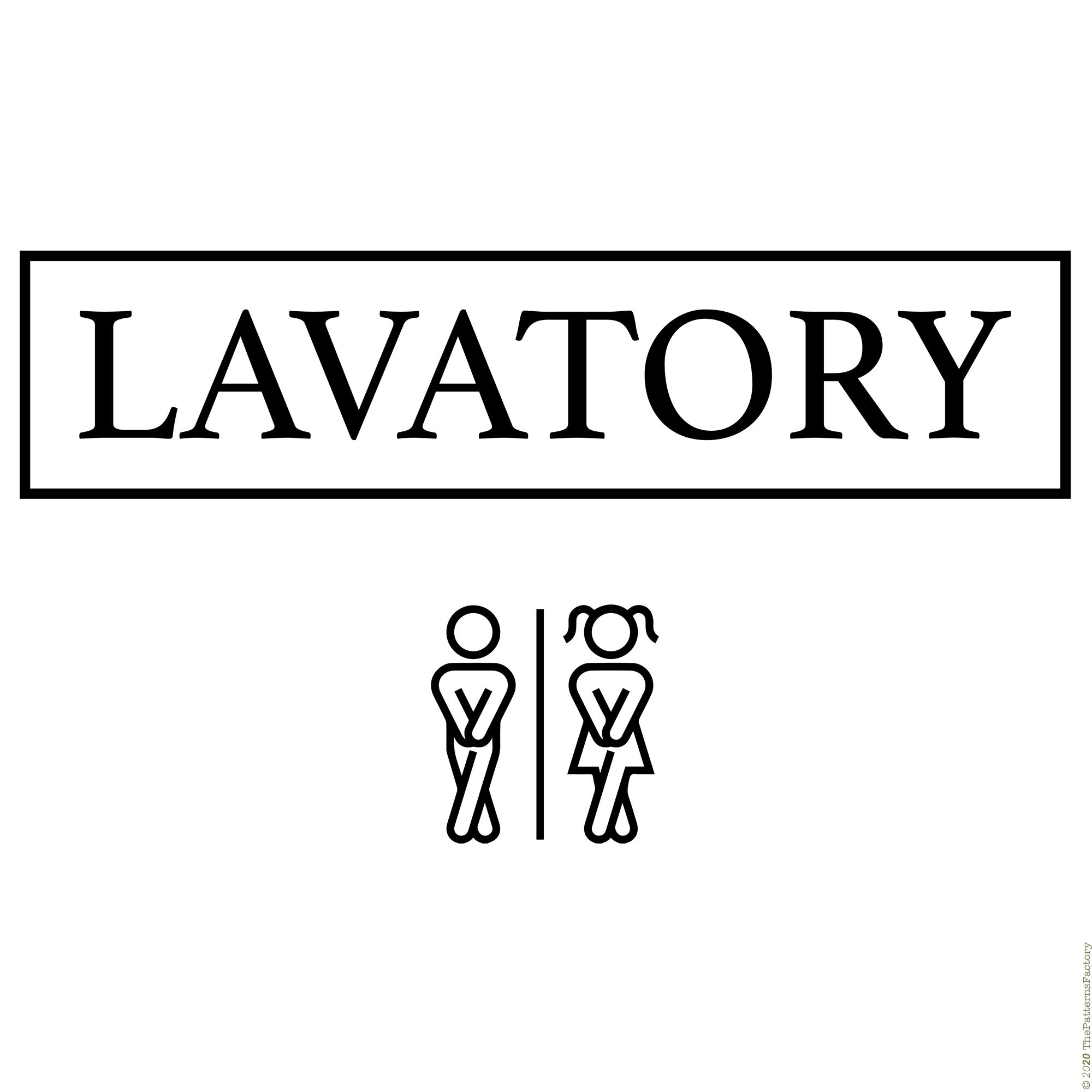 Lavatory Wall Decal V2 Fun Icon Lavatory Wall Sticker | Etsy