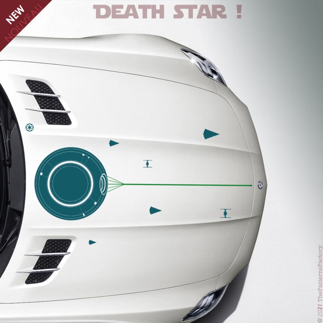 Star Wars Death Star / Death Star Wall Decal / Death Star Car Sticker ...