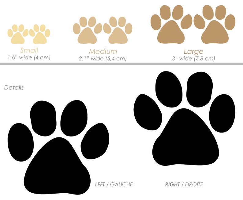Puppy Footprint Wall Decal / Puppy Decal / Baby Dog Feet / - Etsy