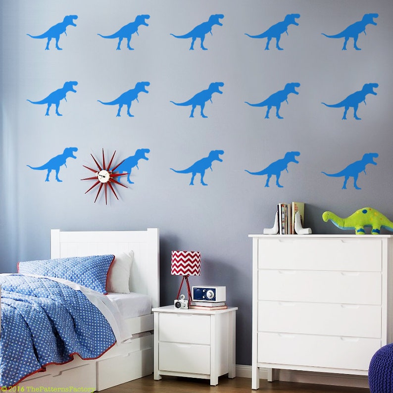 T-rex Wall Decal / Dino Decal / Background / Modern Wall Decal - Etsy
