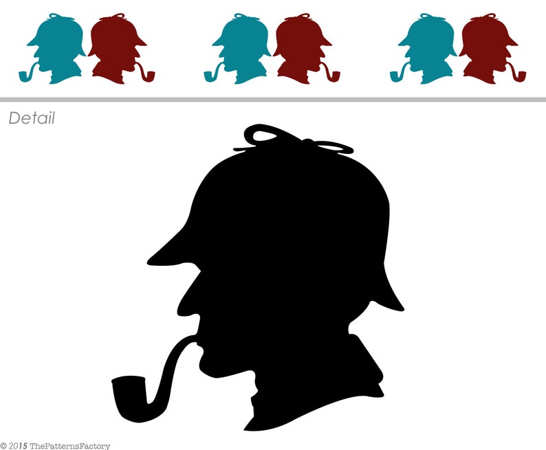 Sherlock Holmes Pattern Wall Decal Pattern Decal Nursery | Etsy