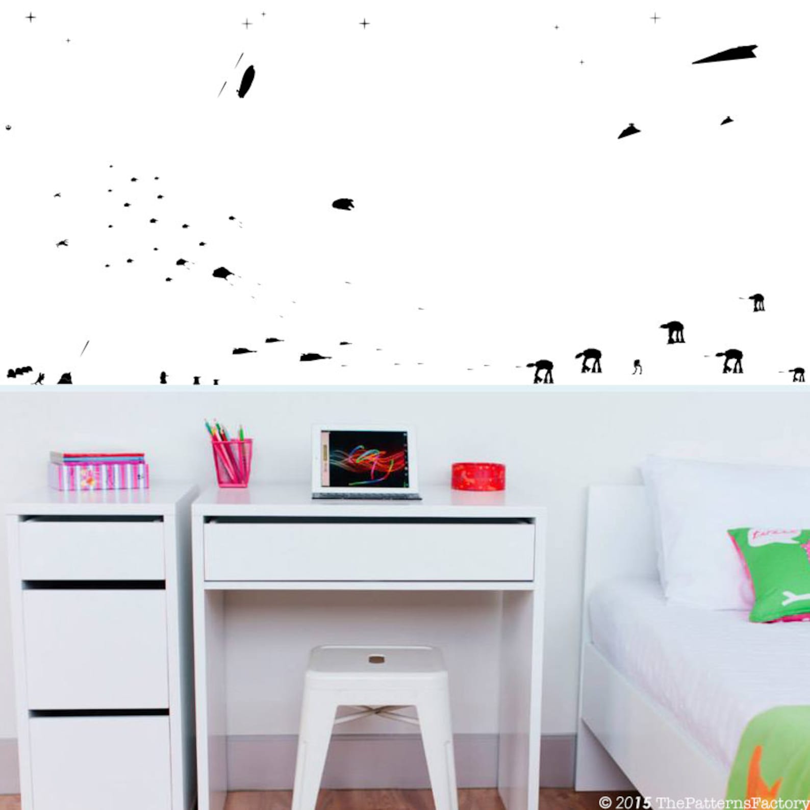 Star Wars Hoth Battle At-at Walkers Pattern Wall Decal | Etsy