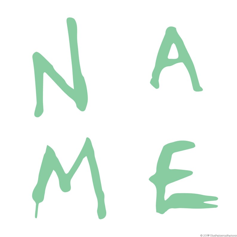 Scary Text Name Wall Decal Scary Custom Name Decal | Etsy