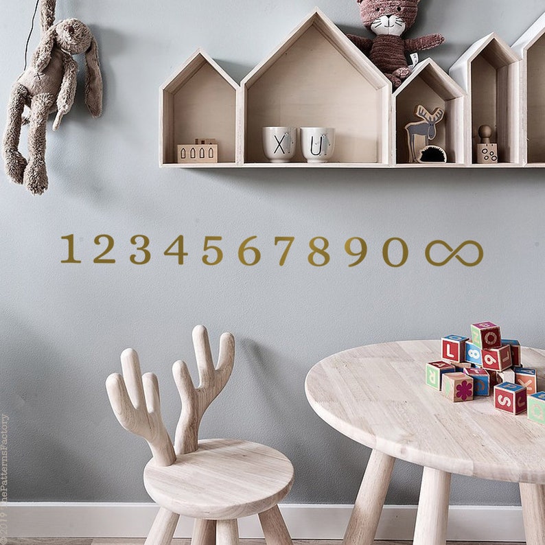 Numbers Wall Decal Digit Decal Numbers Wall Sticker - Etsy