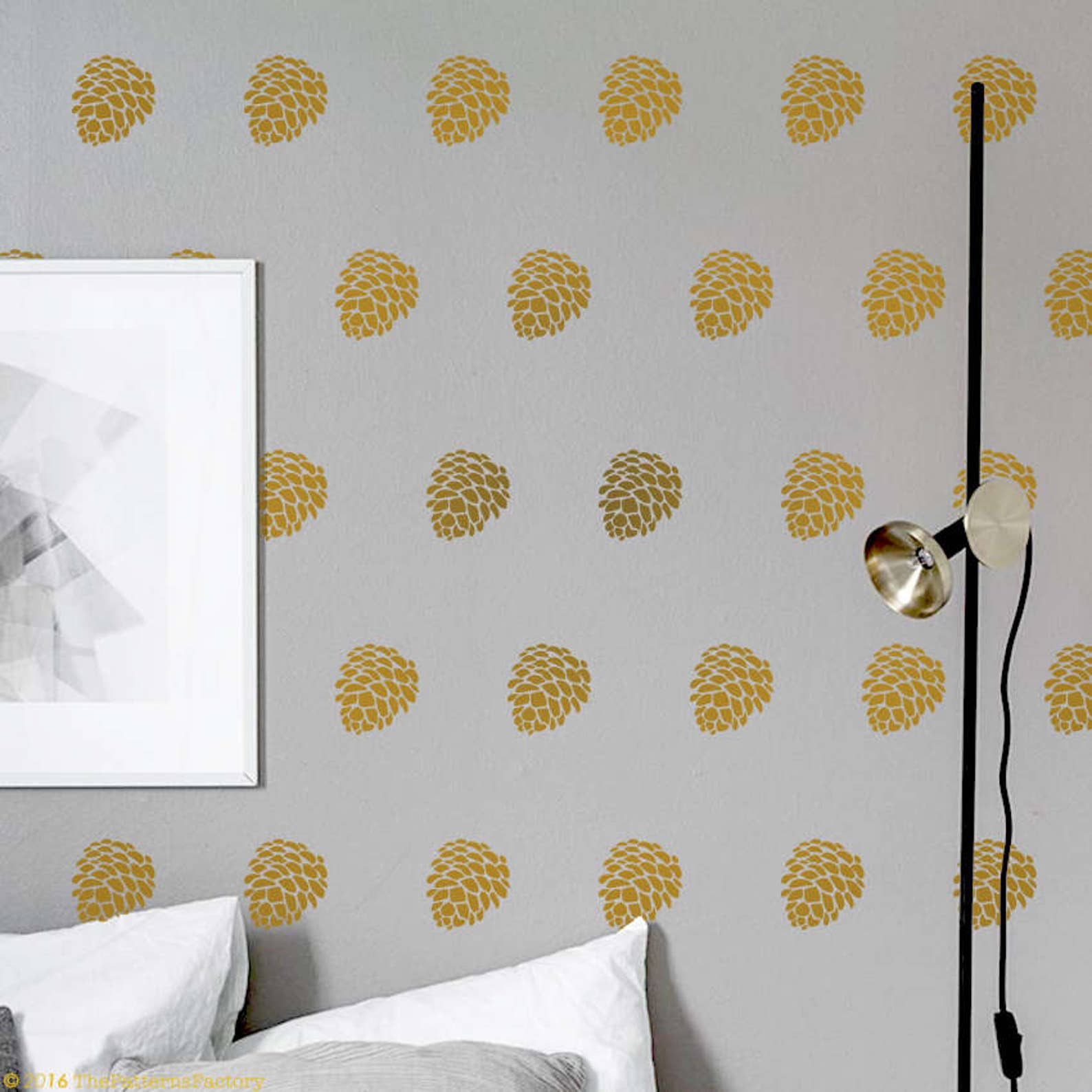 Pine Cones Wall Decal Woodland Decal Nursery Wall Sticker | Etsy