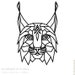 Lynx Wall Decal / Geometric Lynx Head Sticker / Lynx Face - Etsy