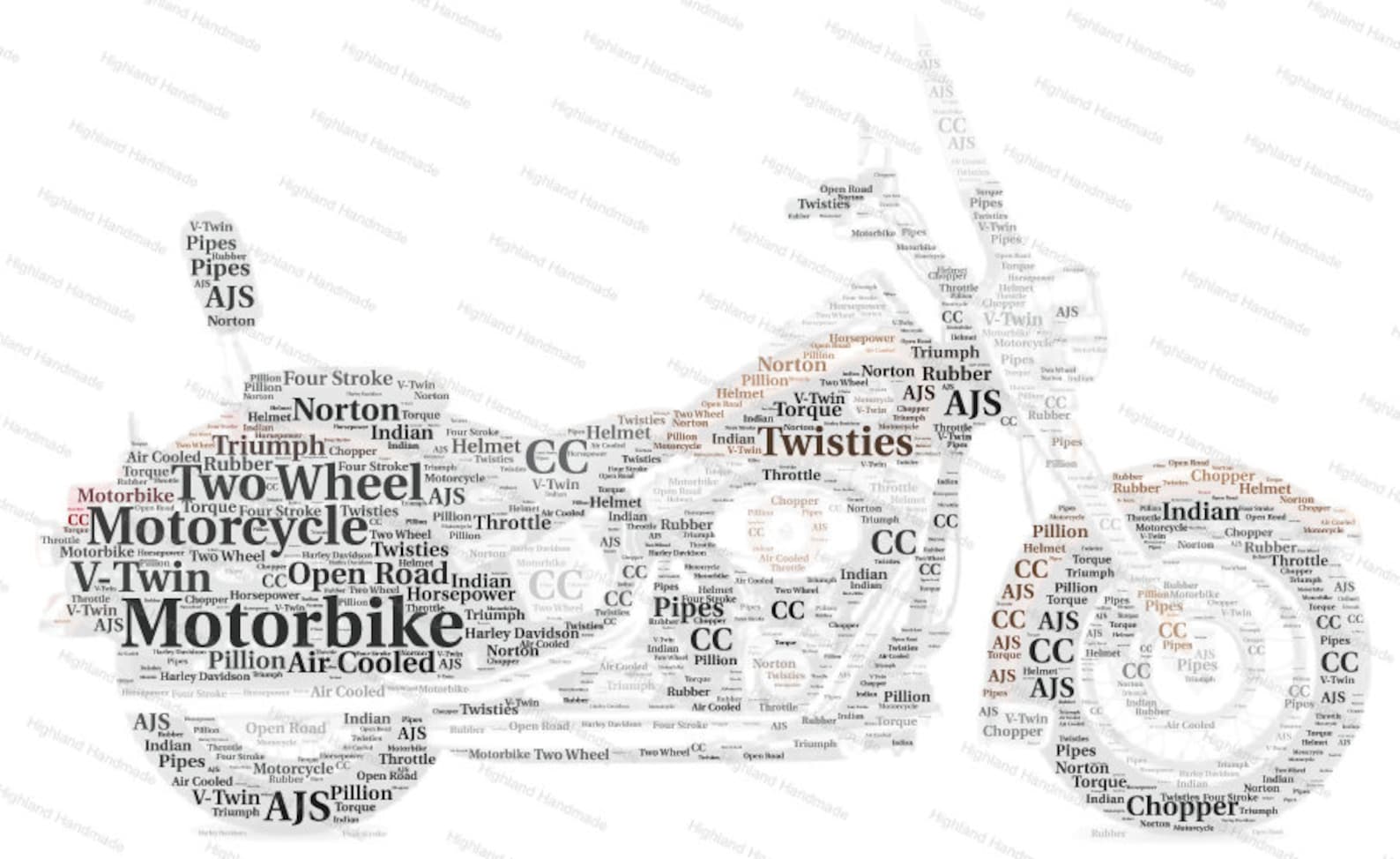 Classic Motorbike Word Art Print Personalised Dad Daddy - Etsy