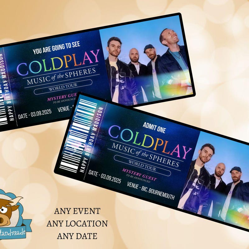 Coldplay - Etsy UK
