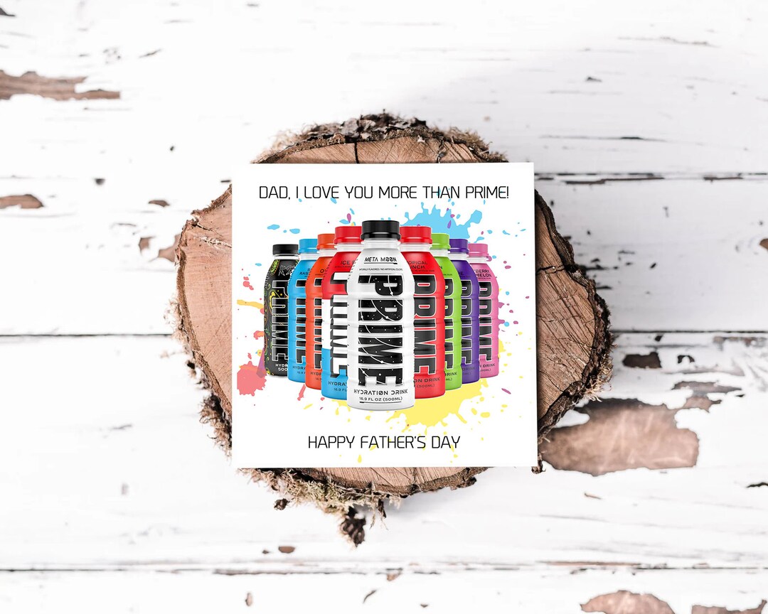 Dad Prime Hydration Drink Card,dad Birthday Card, Father's Day, Dad ...
