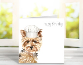 Dog Birthday Card Yorkie Terrier Have a Pawsome Birthday - Etsy