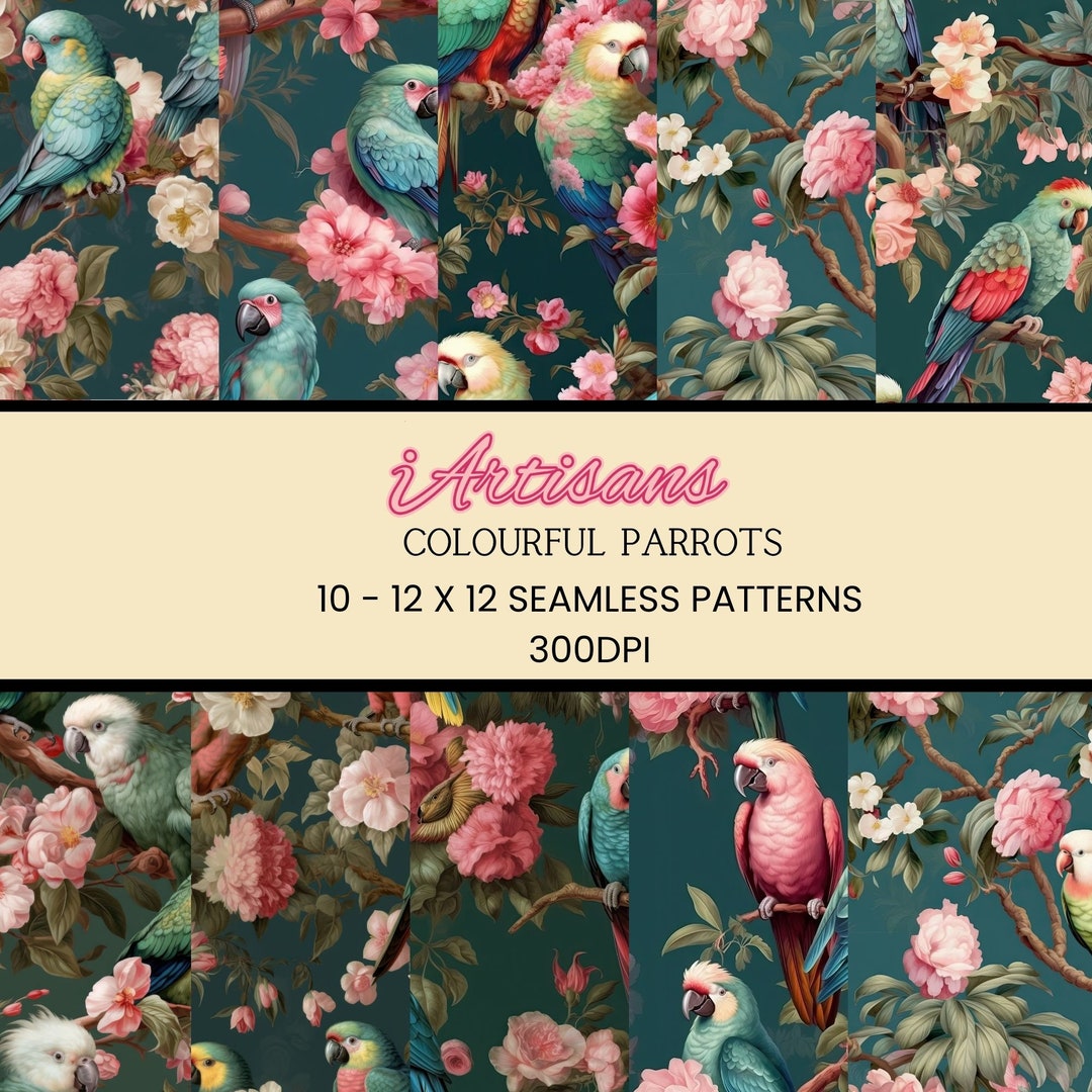 10 Vintage-style Bird Patterns | Seamless Patterns | Bird Patters ...