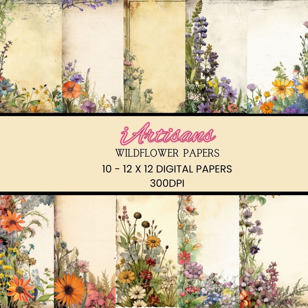 10 Wildflower Papers | Flower Prints | Flower Patterns | Flower Decor ...