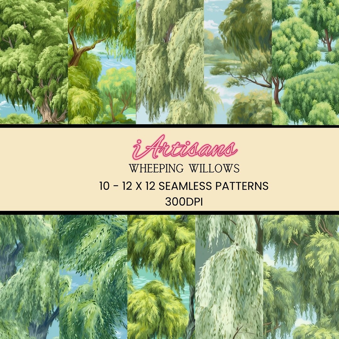 10 Weeping Willow Patterns | Tree Prints | Wallpaper Home Decor ...