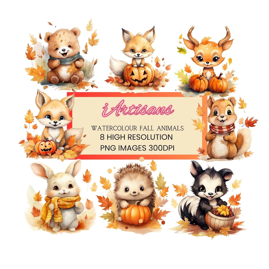 6 Woodland Animals PNG Images Transparent Background Animal Art Fall ...