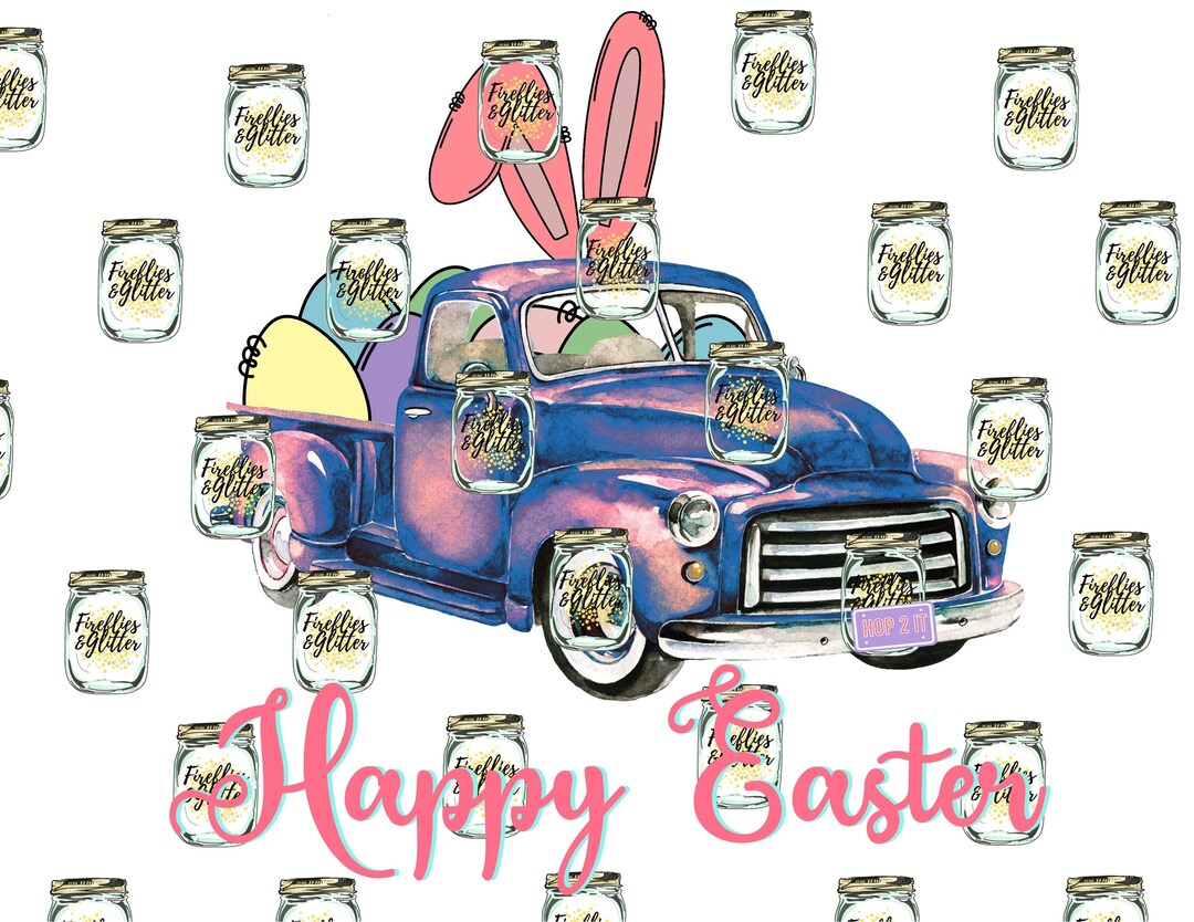 Happy Easter Truck Easter Eggs in Truck PNG Digital Download - Etsy