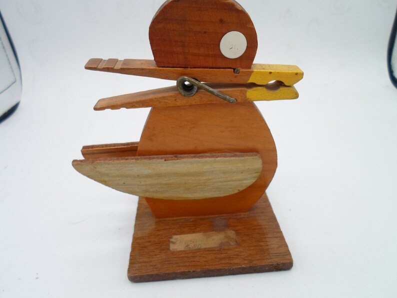 Vintage Folk Art Duck Memo Note Holder Reminder Adorable Mixed - Etsy