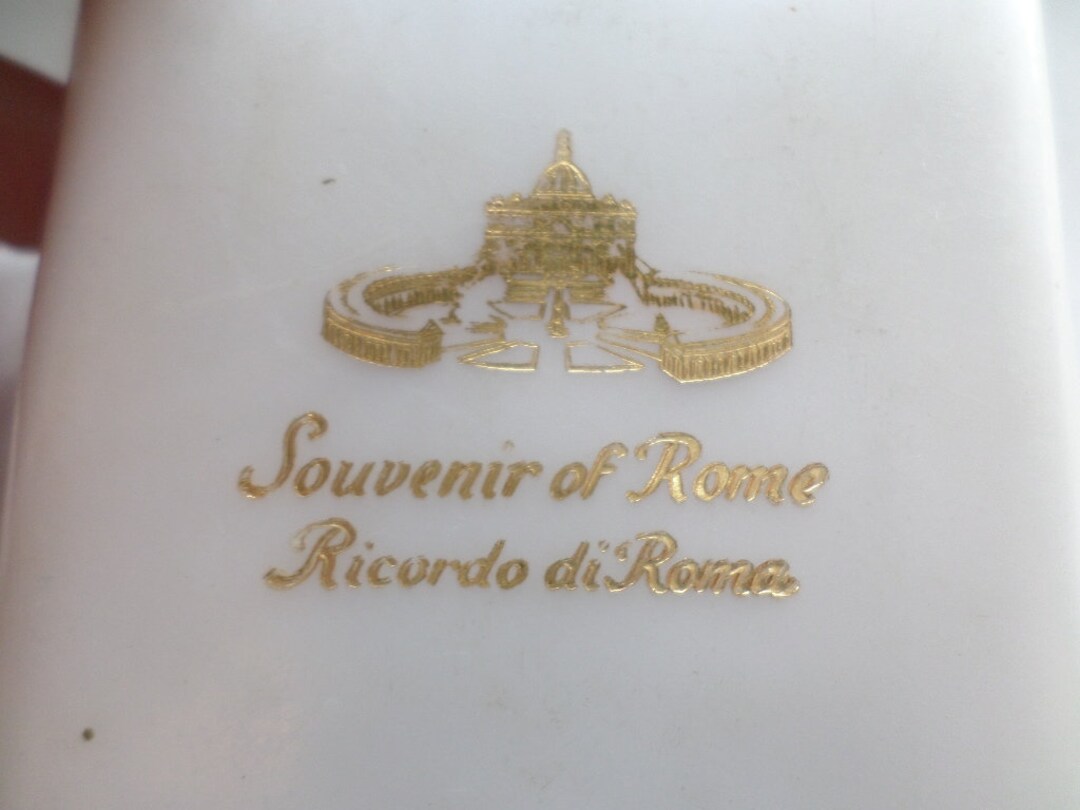 Vintage 70's Souvenir of Rome Ricardo Di Roma Pearly Plastic Velvet ...