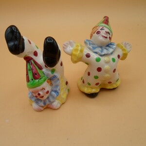 Vintage Circus Clowns Salt Pepper Shakers 1940's Adorable Loveable Art ...
