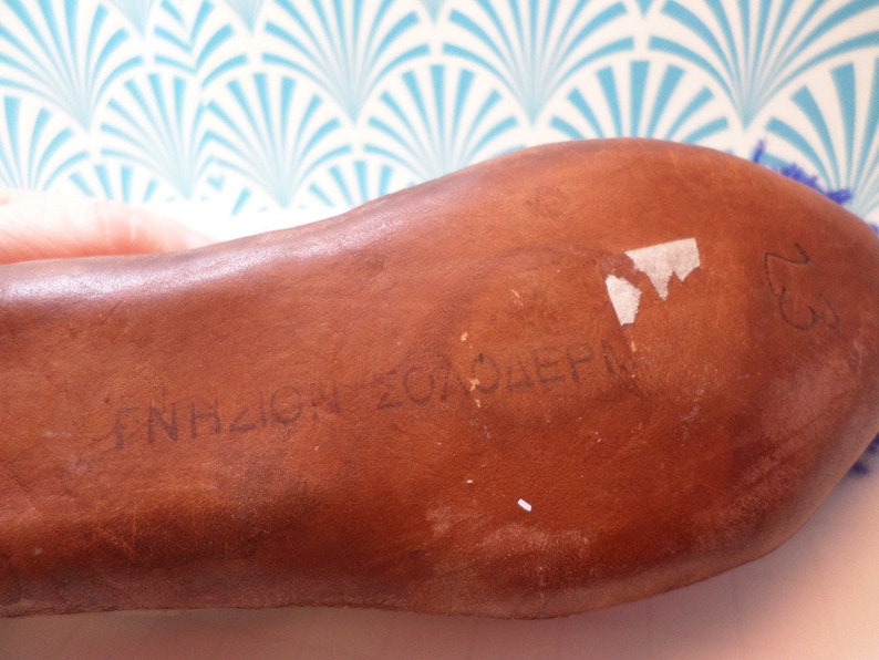 Vintage Antique Greek Ethnic Folk Dance Child Shoes Opanke 23 - Etsy