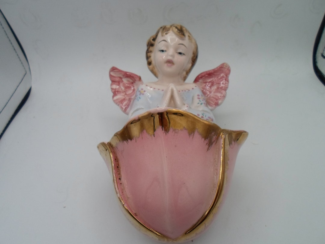 Vintage Large Holy Water Font Chapel in Convent Large Hand Painted ...