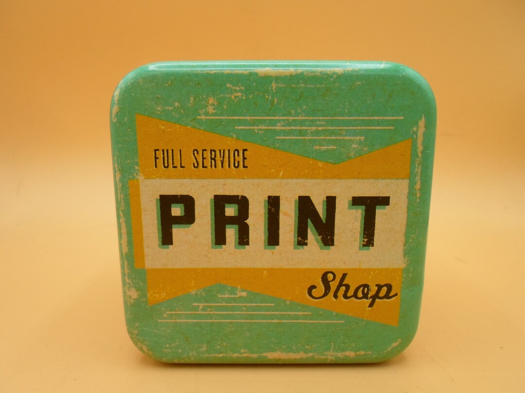 Vintage Fossil Classic Square Empty Tin Metal Box 3.5x3.5x2 Very Cool ...