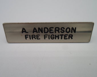 Fireman Name Tag - Etsy