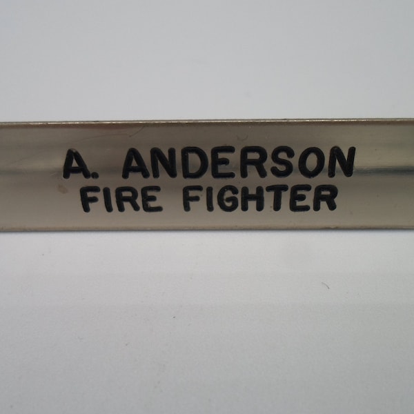Firefighter Name Tag - Etsy