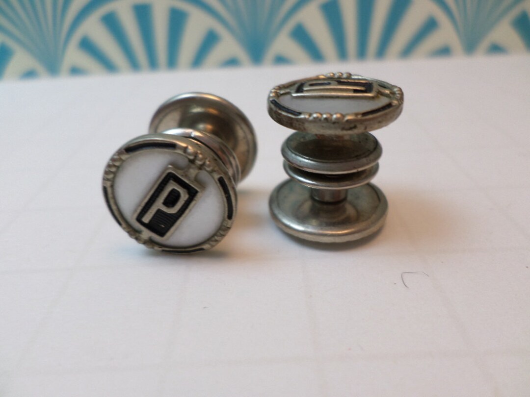 Art Deco Vintage 20's Kum Apart Snap Cuff Links Mother of Pearl P ...