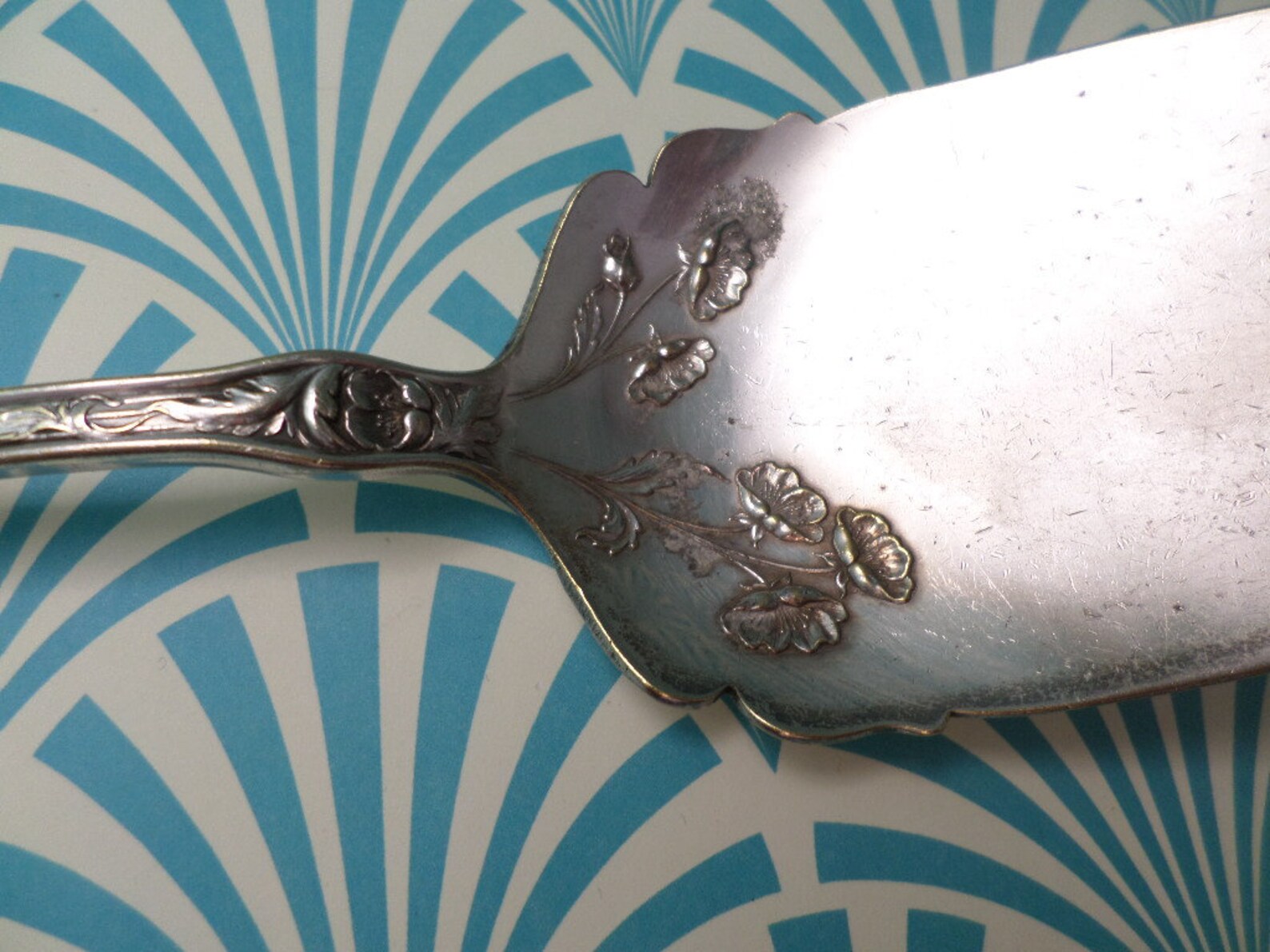 Antique Serving Piece Cake, Aspic, Gelatin Poppies Poppy Flowers ...