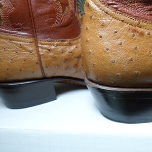 Vintage Exotic Ostrich Ferrini Italia Leather Cowboy Boots 9.5 D Men - Etsy