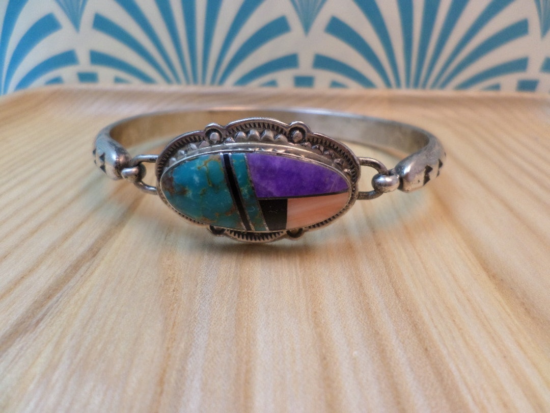 Vintage American Navajo J Howe Signed Sterling Silver and - Etsy