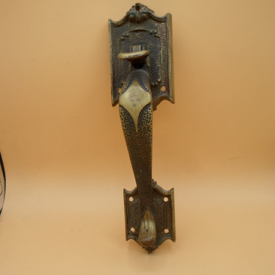 Vintage Antique Ornate Solid Brass Door Handle Statement Door Item 1930 ...