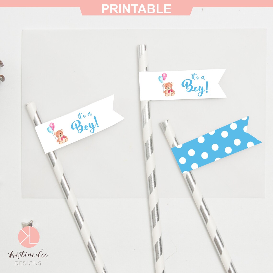 Teddy Bear Baby Shower Printable Bundle 1 It's a Boy | Etsy