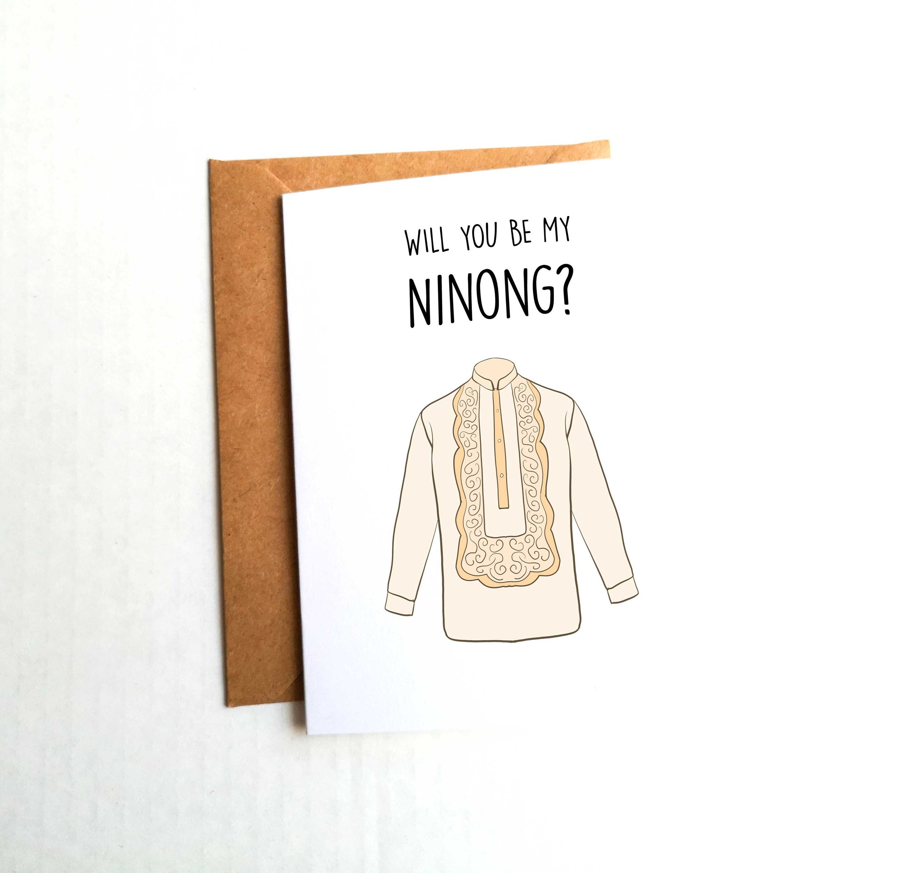 Tagalog Greeting Card, Will You Be My Ninong, Filipino Card, Card for ...