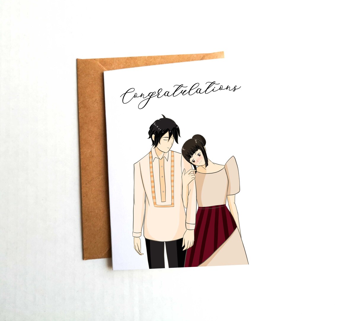 Tagalog Card, Filipino Greeting Card, Filipino Wedding Card, Barong ...