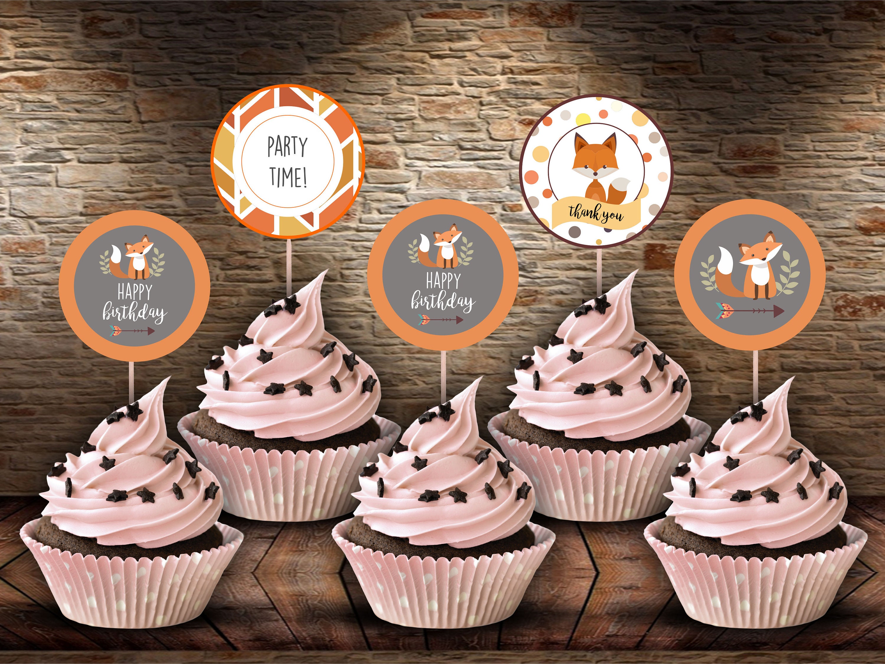 Printable Cupcake Toppers, Printable Decoration PDF, Digital Download ...
