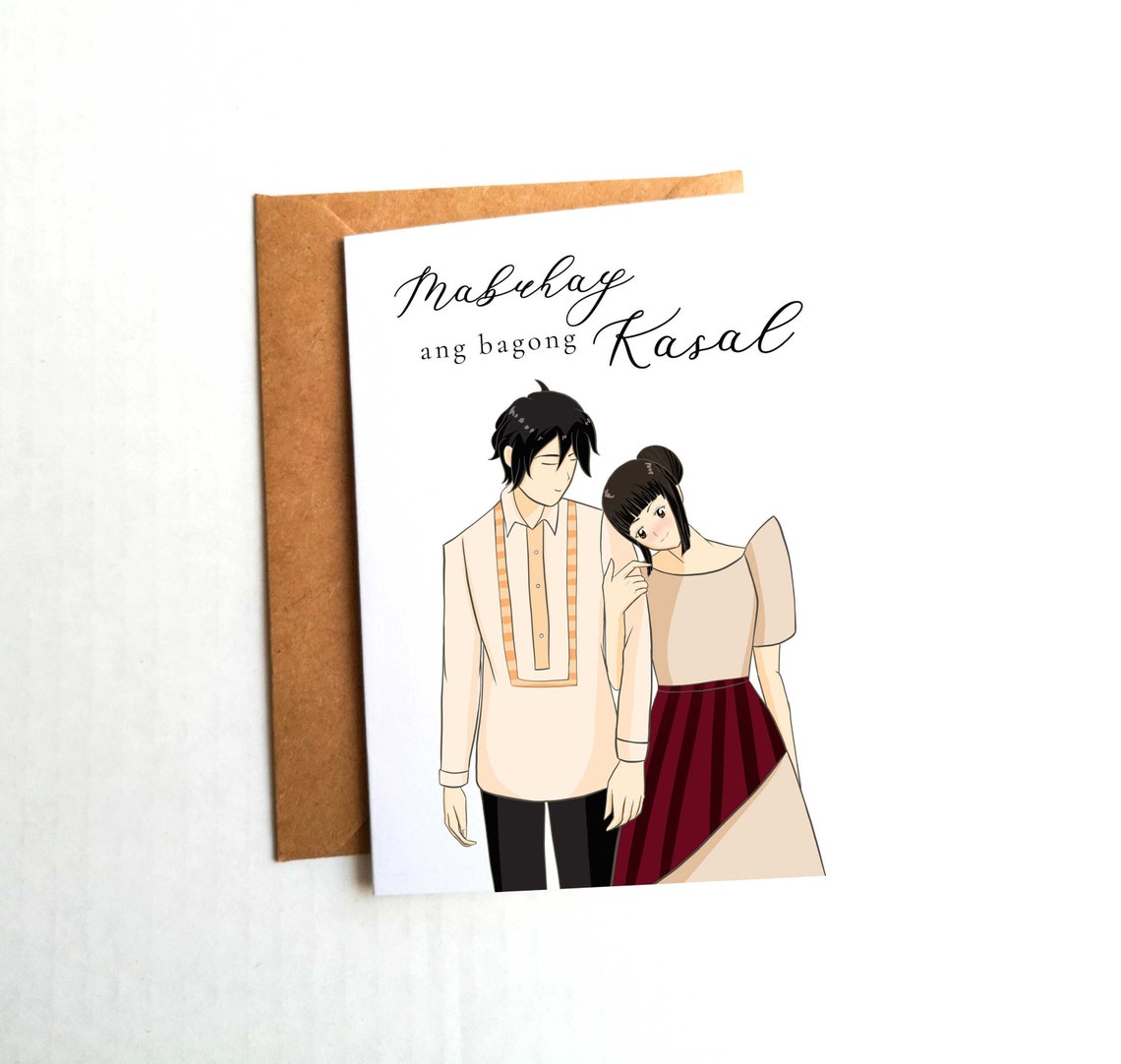 Tagalog Card, Filipino Greeting Card, Filipino Wedding Card, Barong ...