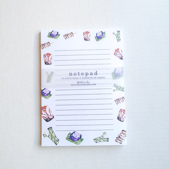 Shopping To Do List Notepad, 5x7 Notepad, Cute Stationery, Filipino Art ...