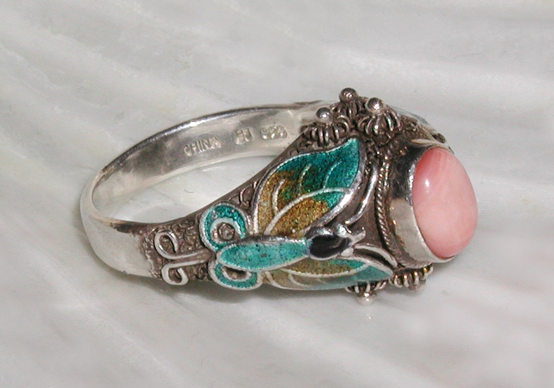 Beautiful Vintage Genuine Angel Skin Coral Signed China 925 Beaded ...