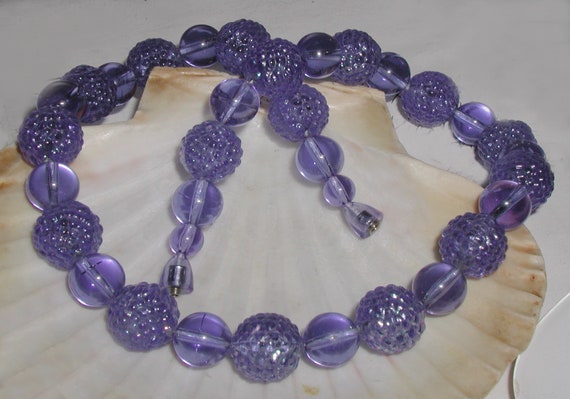 Fantastic Vintage 60's Iridescent Translucent Blue Be… - Gem