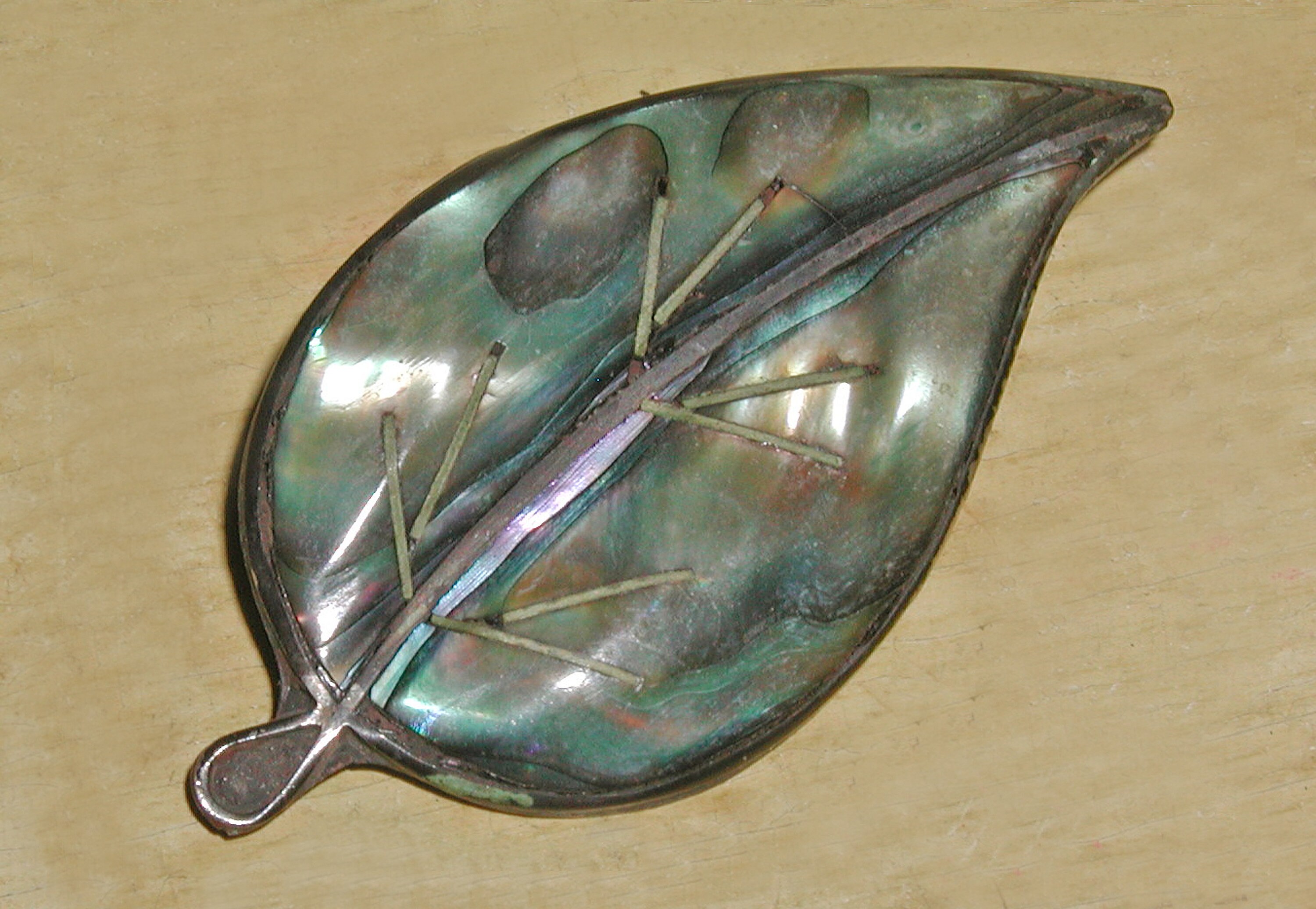Superb Vintage Signed Abalone Shell Sterling Silver Signed RA - Etsy